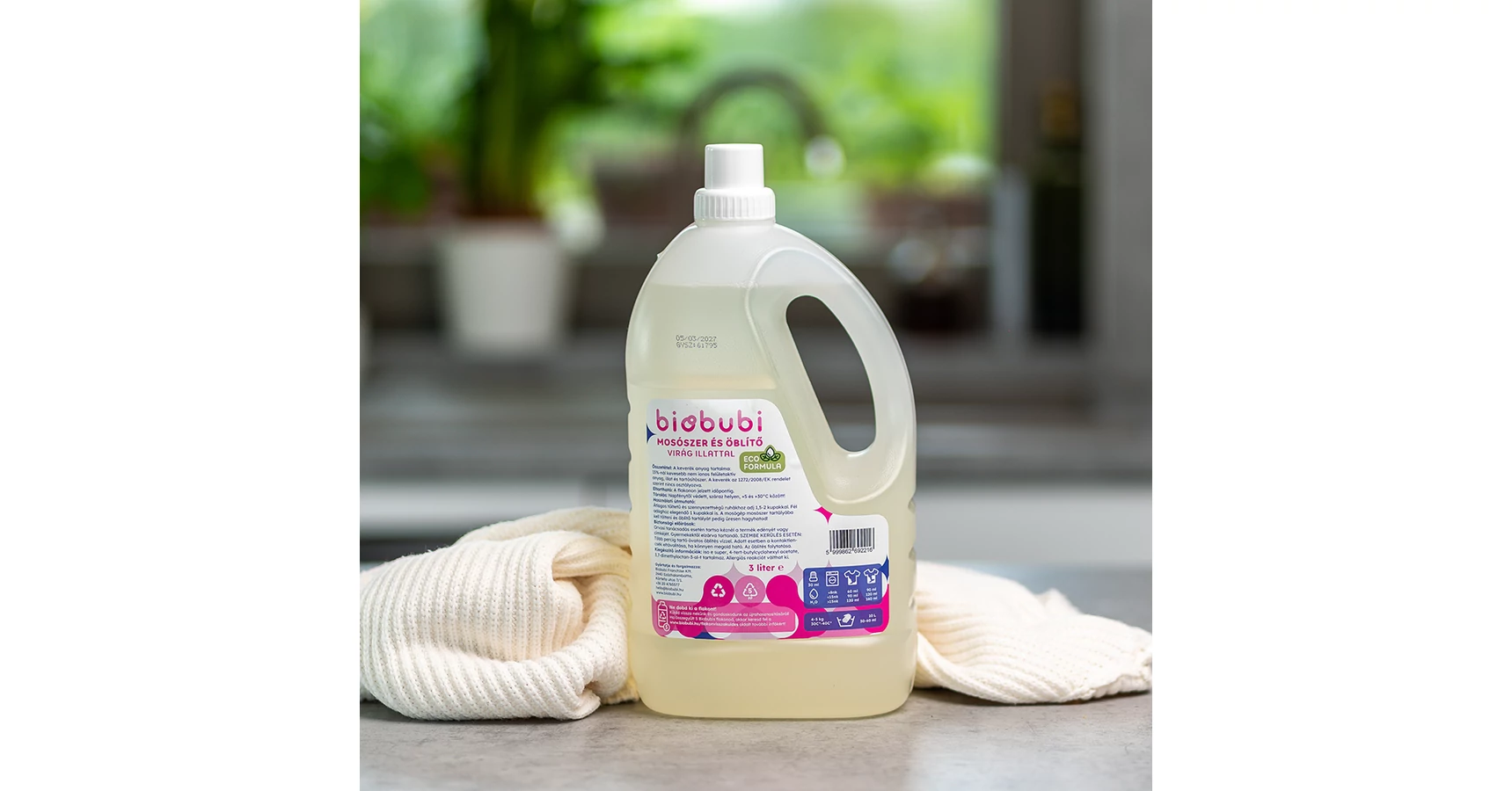 Biobubi Mosószer és öblítő eco formula - Virág illattal 3L - Biobubi ...